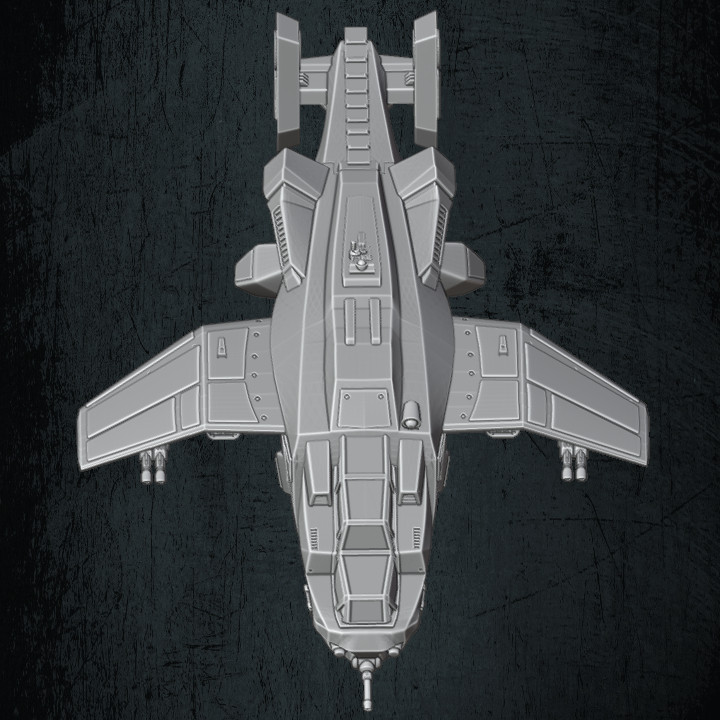 3D Printable Dragoon Drop Ship / VTOL Carrier by Quartermaster3D