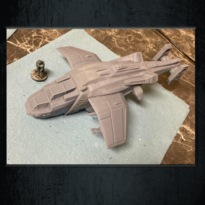 3D Printable Dragoon Drop Ship / VTOL Carrier by Quartermaster3D