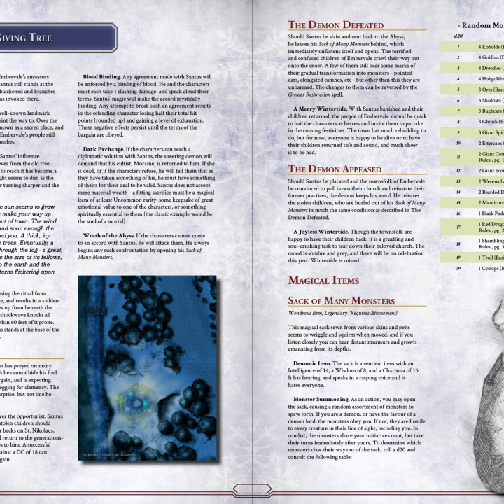 3D Printable Santus + Dark 5e Xmas One shot Adventure PDF by Mammoth ...