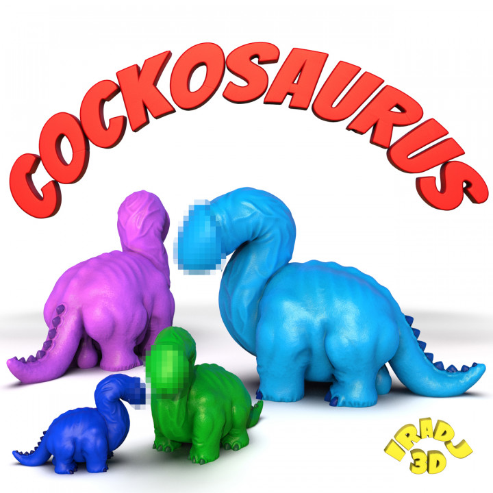 3D Printable Cockosaurus by iradj3d