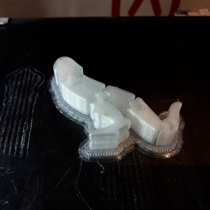 3D Printable Dino Dick Flexible Keychain by iradj3d