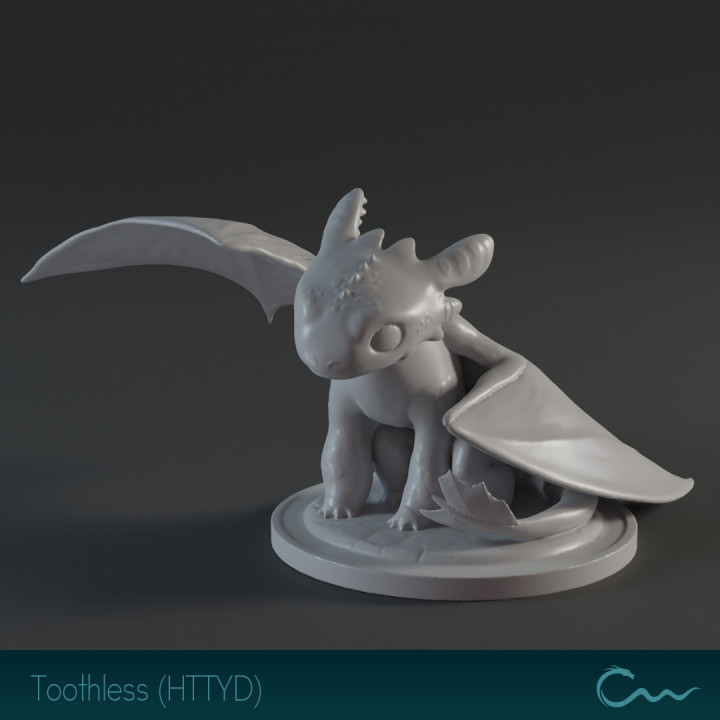 3D Printable Toothless by The Cape Wyrm