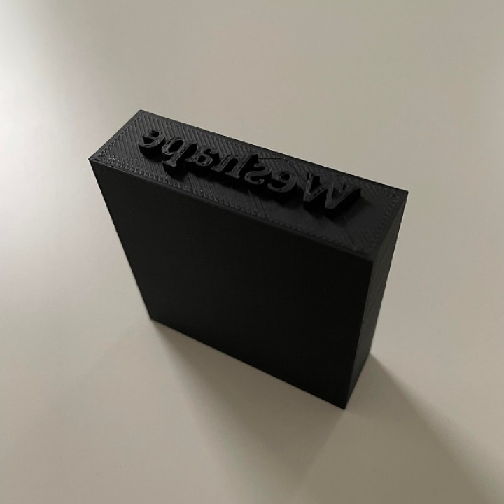 3D Printable Imprint with text by Mads