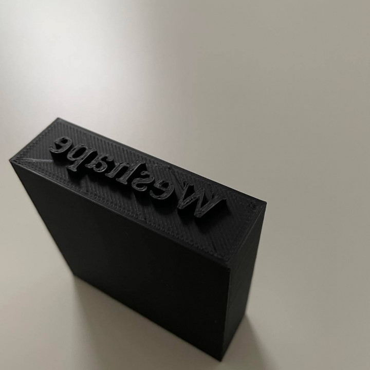 3D Printable Imprint with text by Mads