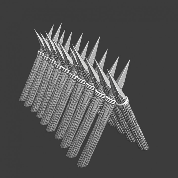 3D Printable Medieval camp palisade by Northern Crusades Miniatures