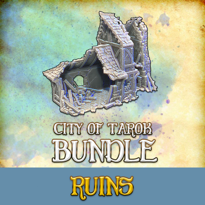 3D Printable City of Tarok Bundle - Ruins by Black Scrolls Games