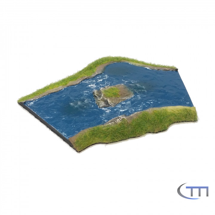3D Printable Curve modular river by Jörg Cappel