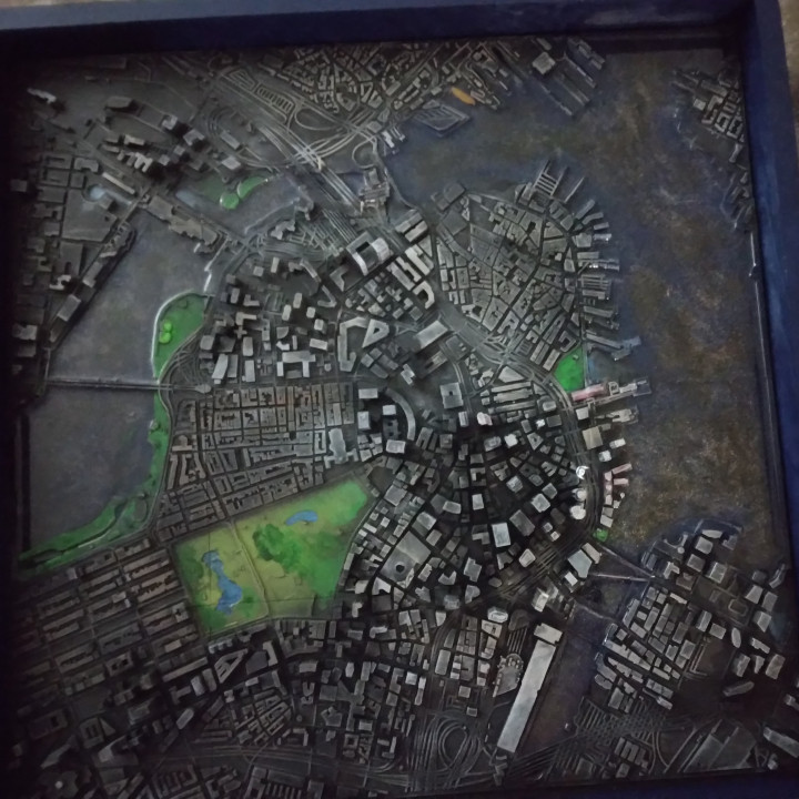 3D Print of 3D Boston | Digital Files | 3D STL File | Boston 3D Map ...