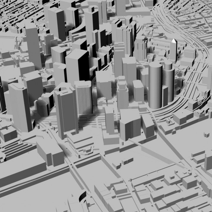 3D Printable 3D Boston | Digital Files | 3D STL File | Boston 3D Map ...