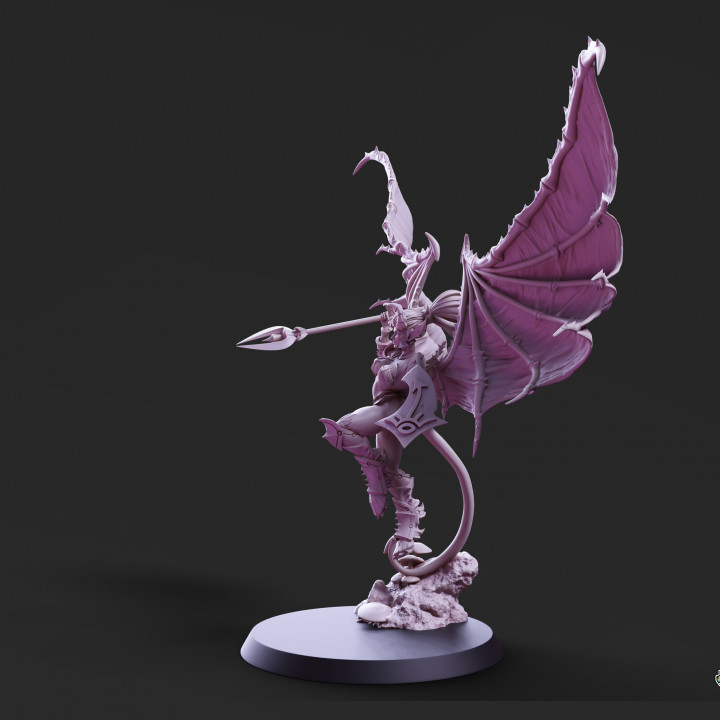 3D Printable Drow Demonic Harpy Pose 2 - Includes Pinup Variant by ...