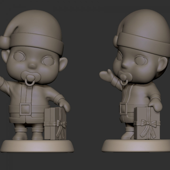 3D Printable SANTA CLAUS BABY STL Free 3D print model by 3dstl studios