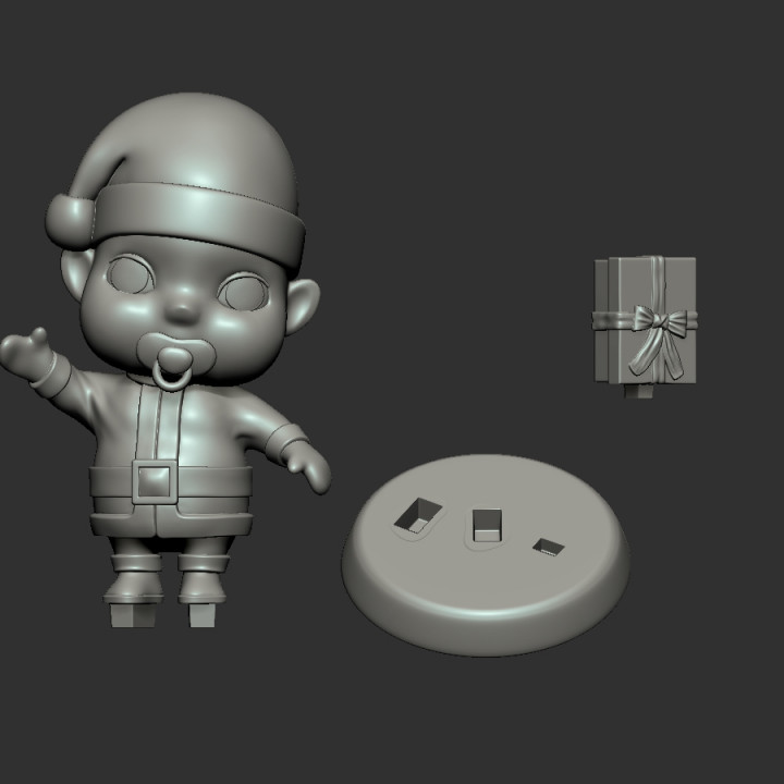 3D Printable SANTA CLAUS BABY STL Free 3D print model by 3dstl studios