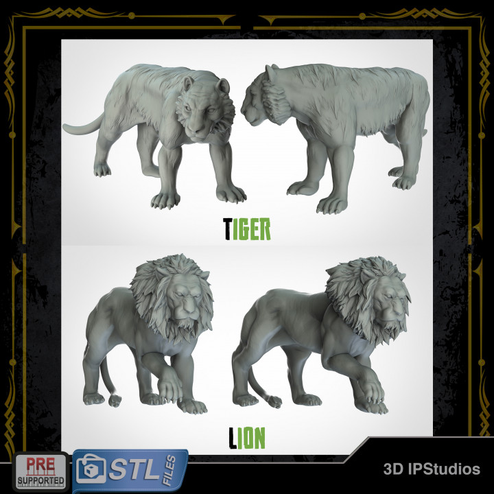 3D Printable ANIMALS PACK A by Ismael Panadero Garcia