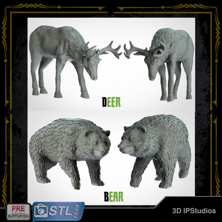 3D Printable ANIMALS PACK A by Ismael Panadero Garcia