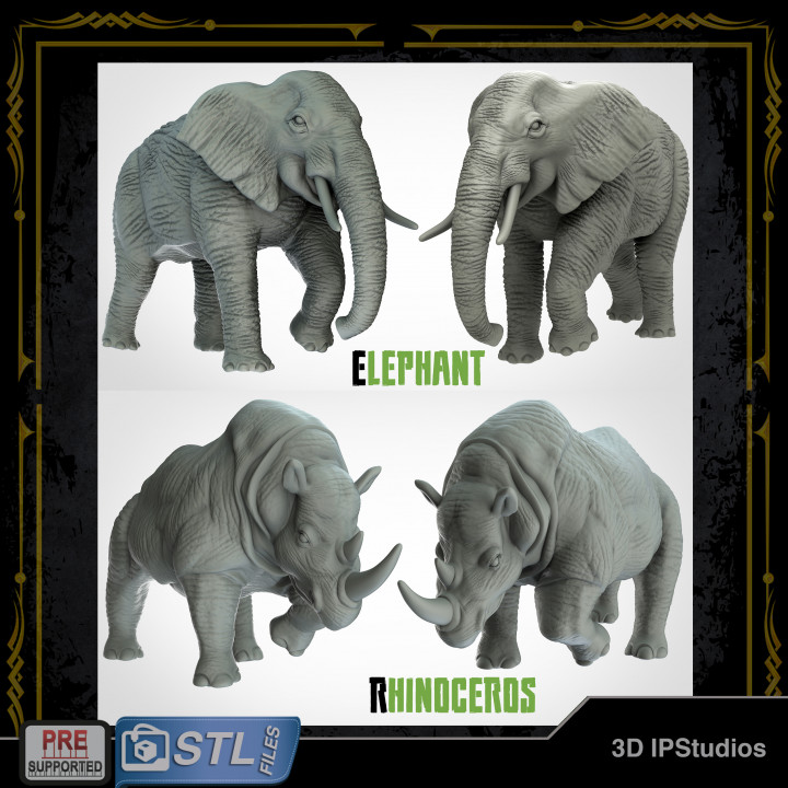 3D Printable ANIMALS PACK A by Ismael Panadero Garcia