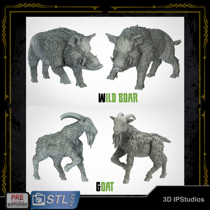 3D Printable ANIMALS PACK A by Ismael Panadero Garcia