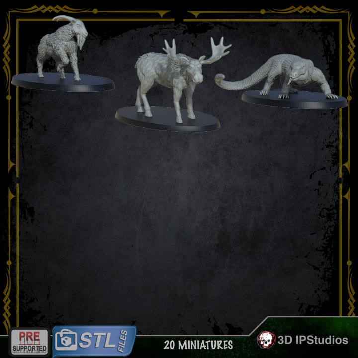 3D Printable ANIMALS PACK A by Ismael Panadero Garcia