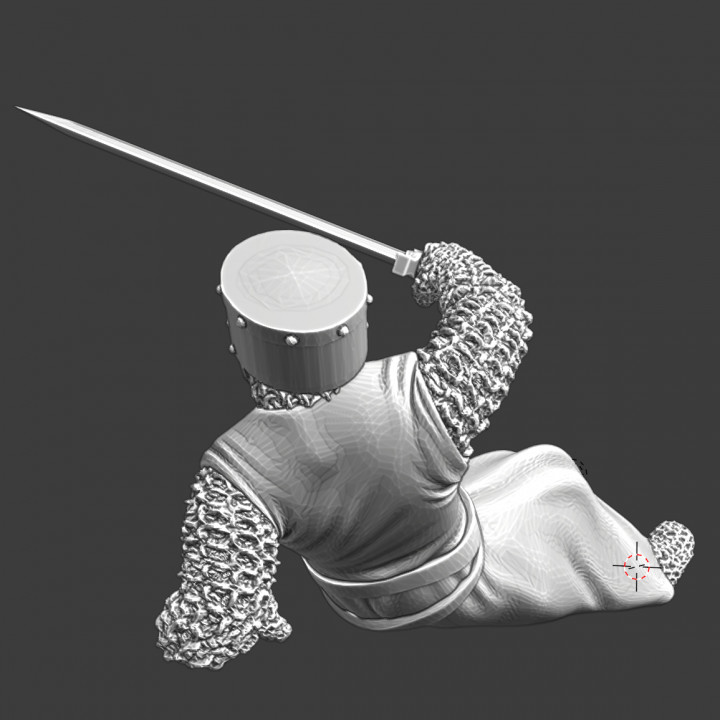 3D Printable Wounded crusader knight with half helmet by Northern ...