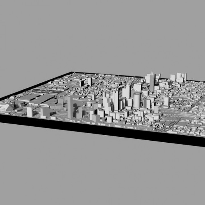 3D Printable 3D Atlanta | Digital Files | 3D STL File | Atlanta 3D Map ...