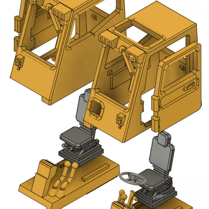 3D Printable Military Forklift - 28mm by Tabletop Terrain