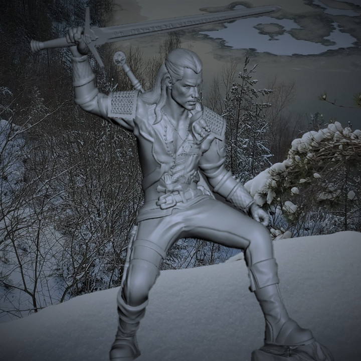 3D Printable The Witcher - Geralt - Remix by Rudolf Arendt