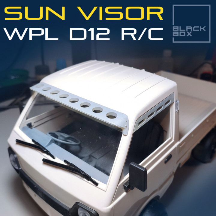 3D Printable WPL D12 Sunvisor and side Window protection by black-box ...