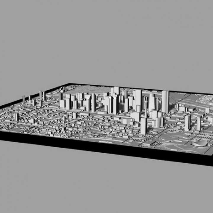 3D Printable 3D Calgary | Digital Files | 3D STL File | Calgary 3D Map ...