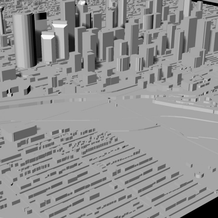 3D Printable 3D Calgary | Digital Files | 3D STL File | Calgary 3D Map ...