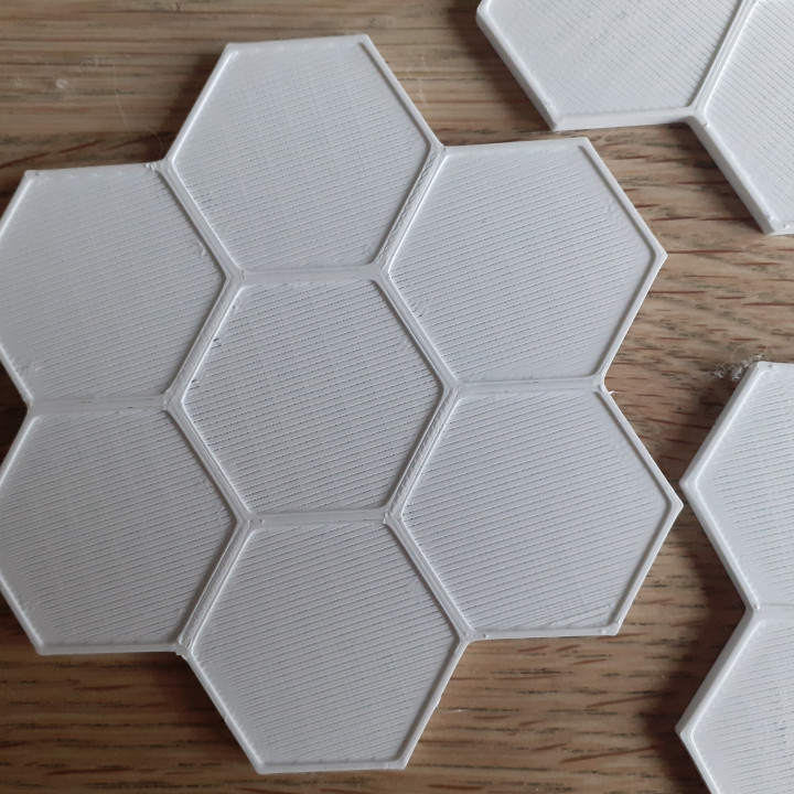 3D Printable Large hexagon tile by Haz