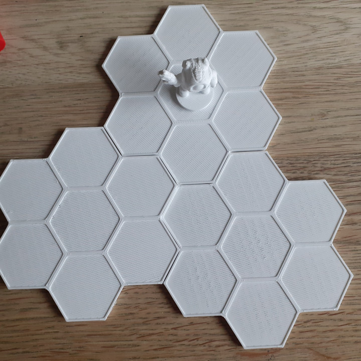 3D Printable Large hexagon tile by Haz