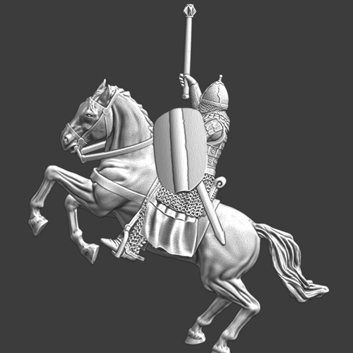 3D Printable Mounted soldier from Novgorod by Northern Crusades Miniatures