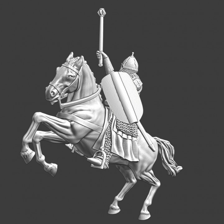 3D Printable Mounted soldier from Novgorod by Northern Crusades Miniatures
