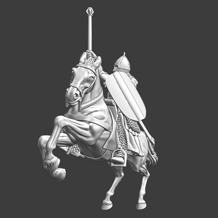 3D Printable Mounted soldier from Novgorod by Northern Crusades Miniatures