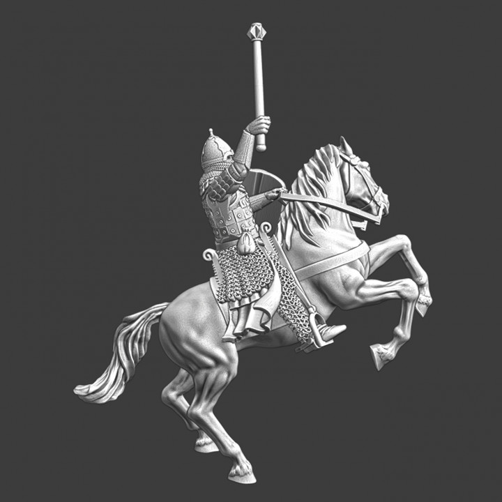 3D Printable Mounted soldier from Novgorod by Northern Crusades Miniatures