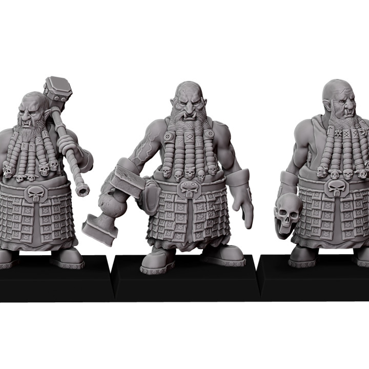 3D Printable Chaos Dwarfs for war machines by Empire Miniatures