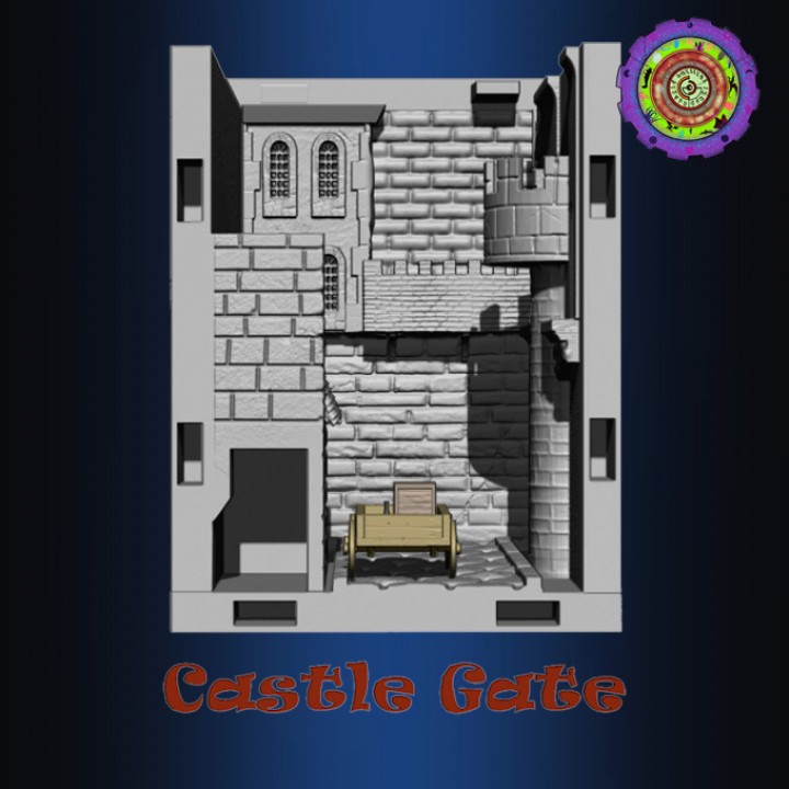 3D Printable Castle Gate by C2Dwellers