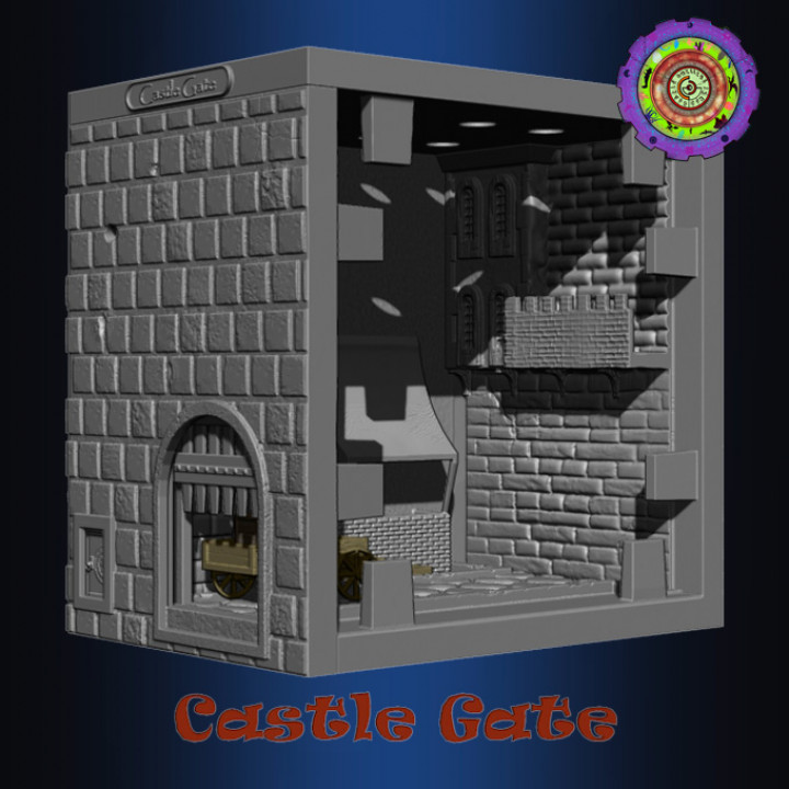 3D Printable Castle Gate by C2Dwellers