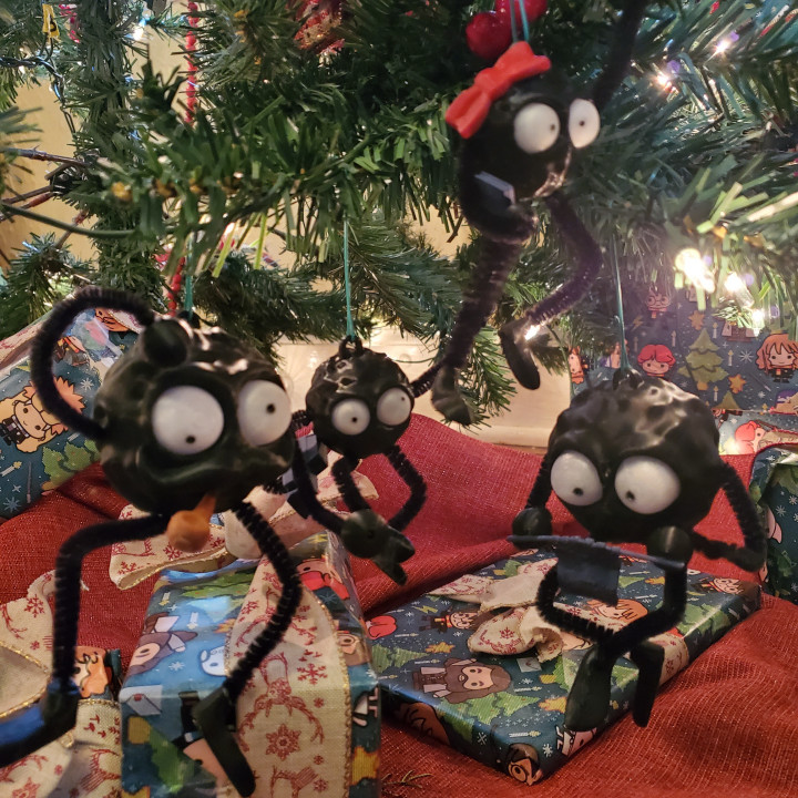 3D Printable Soot Sprite Ornaments by Dan Lynch