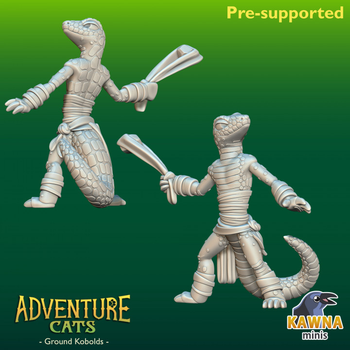 3D Printable Ground Kobolds by Kawna Minis