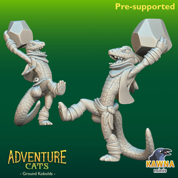 3D Printable Ground Kobolds by Kawna Minis