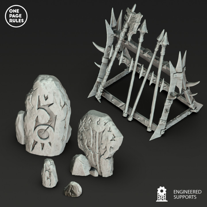 3D Printable Beastmen Scatter Terrain by One Page Rules