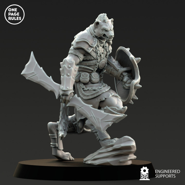 3D Printable Beastmen Hunt Masters by One Page Rules