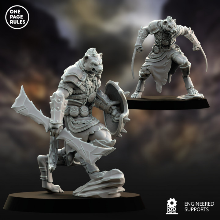 3D Printable Beastmen Hunt Masters by One Page Rules