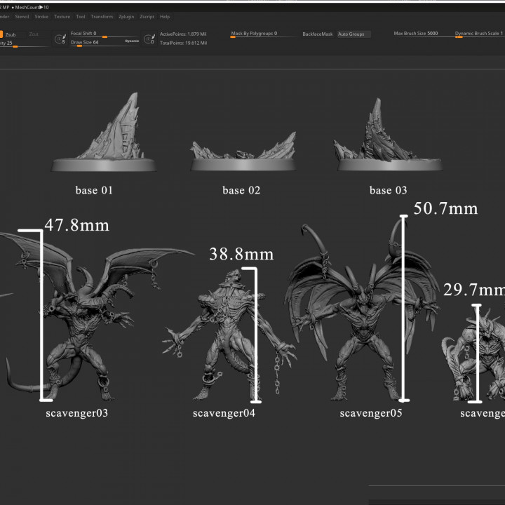 3D Printable Scavenger 6 (1 of 7 Variations) by Mini Monster Mayhem