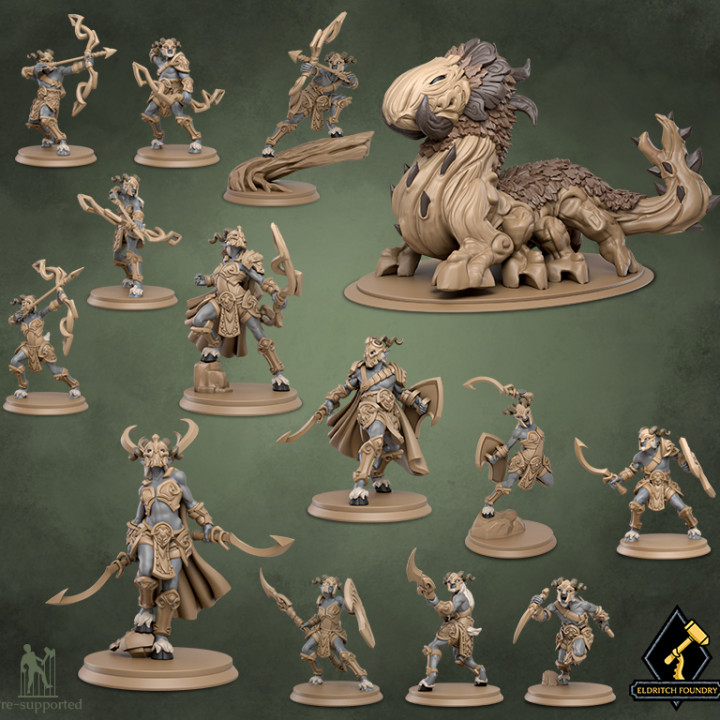3D Printable Satyr Brigade by Eldritch Foundry