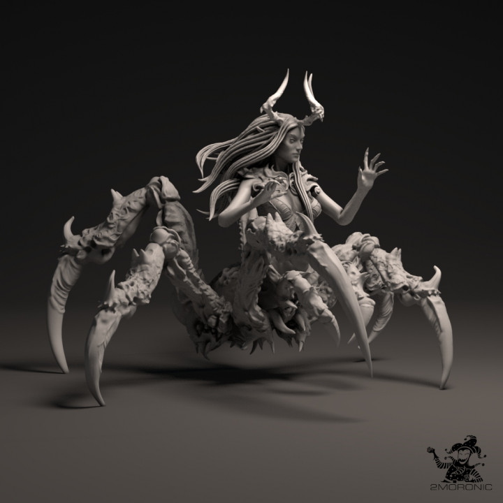 3D Printable Spider Goddess of the Dark Elves (3 inch/75 mm base, 2 ...