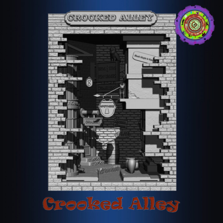 3D Printable Crooked Alley by C2Dwellers