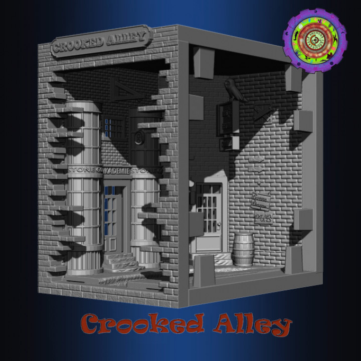 3D Printable Crooked Alley by C2Dwellers