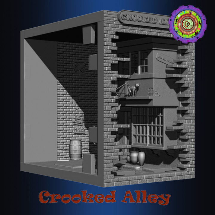 3D Printable Crooked Alley by C2Dwellers