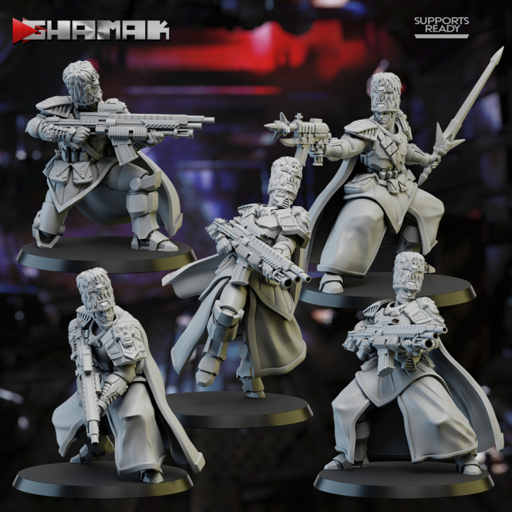 3D Printable Firstborn trooper Squad 1 support ready by Ghamak